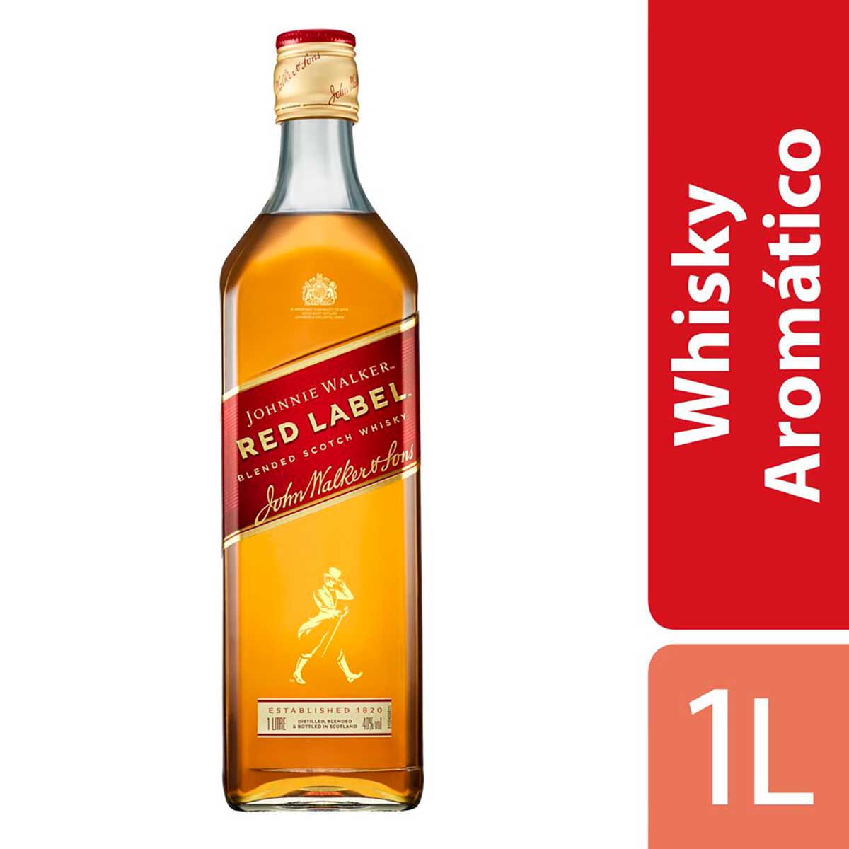 Whisky Johnnie Walker Red Label 1L + Água de Coco Kero Coco 200ml ...