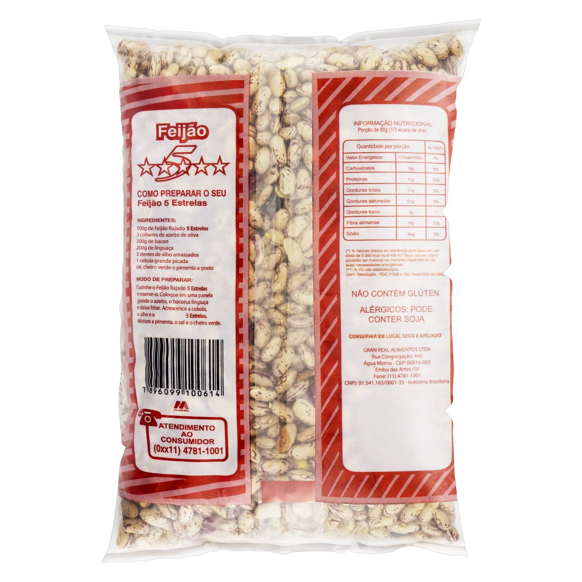 Feijão Rajado Tipo 1, 5 Estrelas - Carrefour - carrefourbrfood