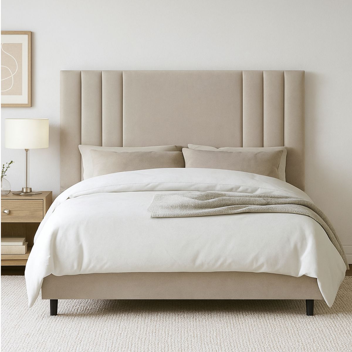 Cabeceira 140 Cm Linho Casal Frame Estofada Cama Box Moderna - Carrefour