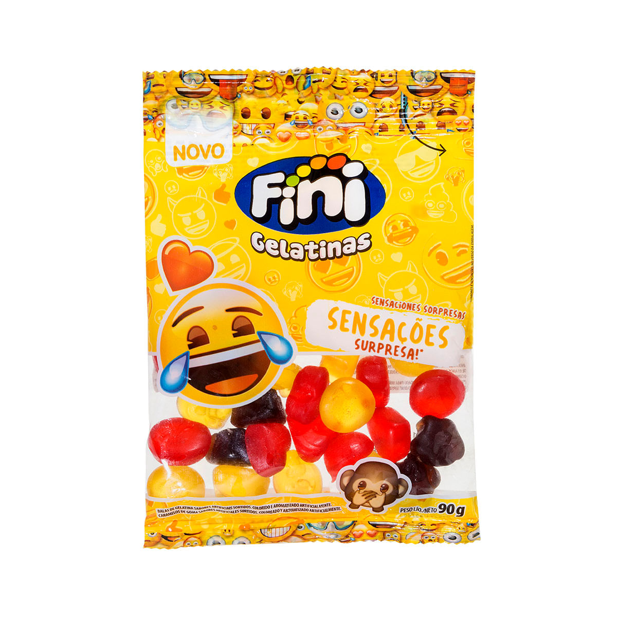 Balas de Gelatina Fini Emoji 90g - Carrefour - carrefourbrfood