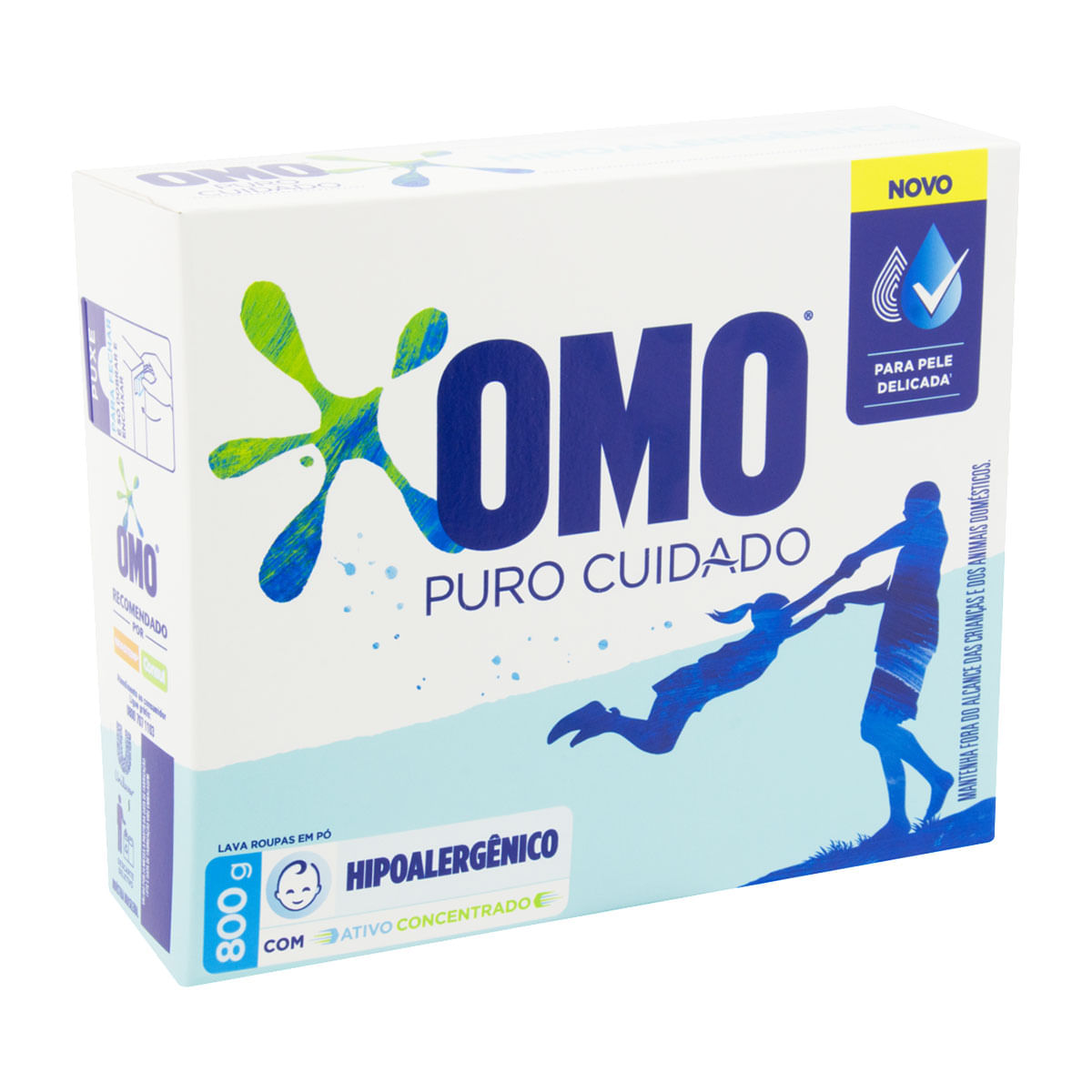 Sabão em Pó Omo Puro Cuidado 800g - Carrefour - carrefourbrfood